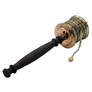Tibetan Buddhist Om Mani Handmade Copper Prayer Wheel