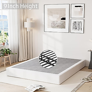 Uliesc Full Size Box Spring, 5-Inch Low Profile, Box Spring Full Size Bed, Full Size Box Spring with Strong Metal Frame, Noise Free, Easy Assembly, 3000lbs Weight Capacity