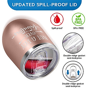 Christmas Gifts for Women - Insulated Wine Tumbler and Candles Gift Set 4 Pack Gifts for Women Mom Sister Friends Female - Stainless Steel Wine Tumbler with Lid - Funny Wine Tumblers for Women