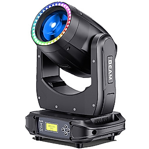 150W Moving Head Lights DJ Lights RGBW Spotlights 17 Gobos 13 Colors 16 Channels DMX 512 with Sound Activated for Stage Lighting Wedding Party