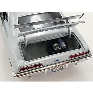 1969 Chevy COPO Camaro Cortez Silver Met w/Black Hood Stripes Built by Dick Harrell Ltd Ed to 1128 pcs Worldwide 1/18 Diecast Model Car Acme A1805725