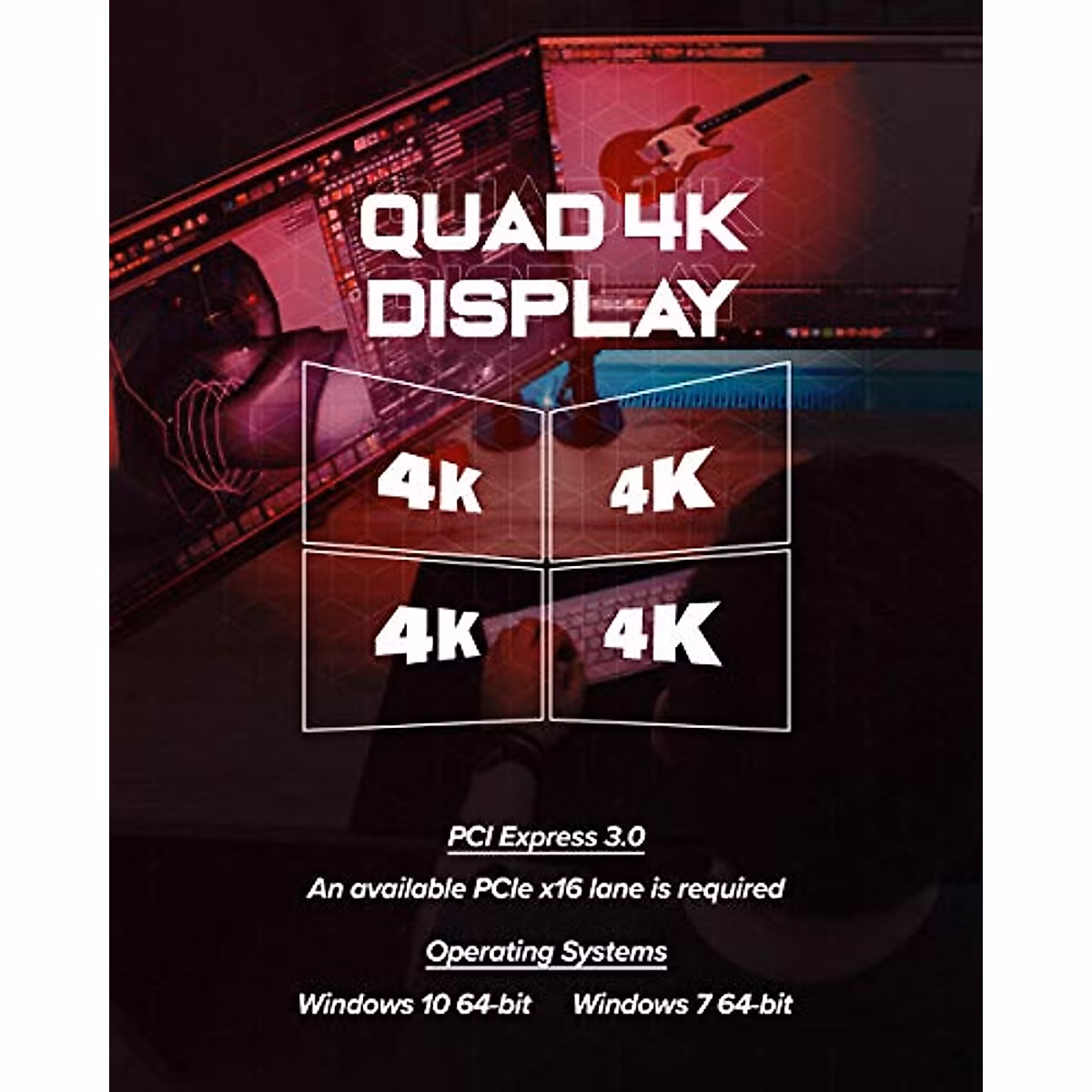VisionTek Radeon RX 560 4GB GDDR5 4M 4K Graphics Card, 4 Mini DisplayPort, 7.1 Surround Sound, PCI Express, Low-Profile GPU, ATX & SFF - 901278