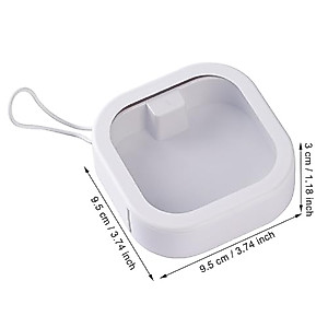 Obsoorth Portable Hair Tie Organizer Hanging Stackable Mini Travel Qtip Organizer Box Case with Clear Lid for Organizing Bandaid Bobby Pin Cotton Swabs Small Items, White