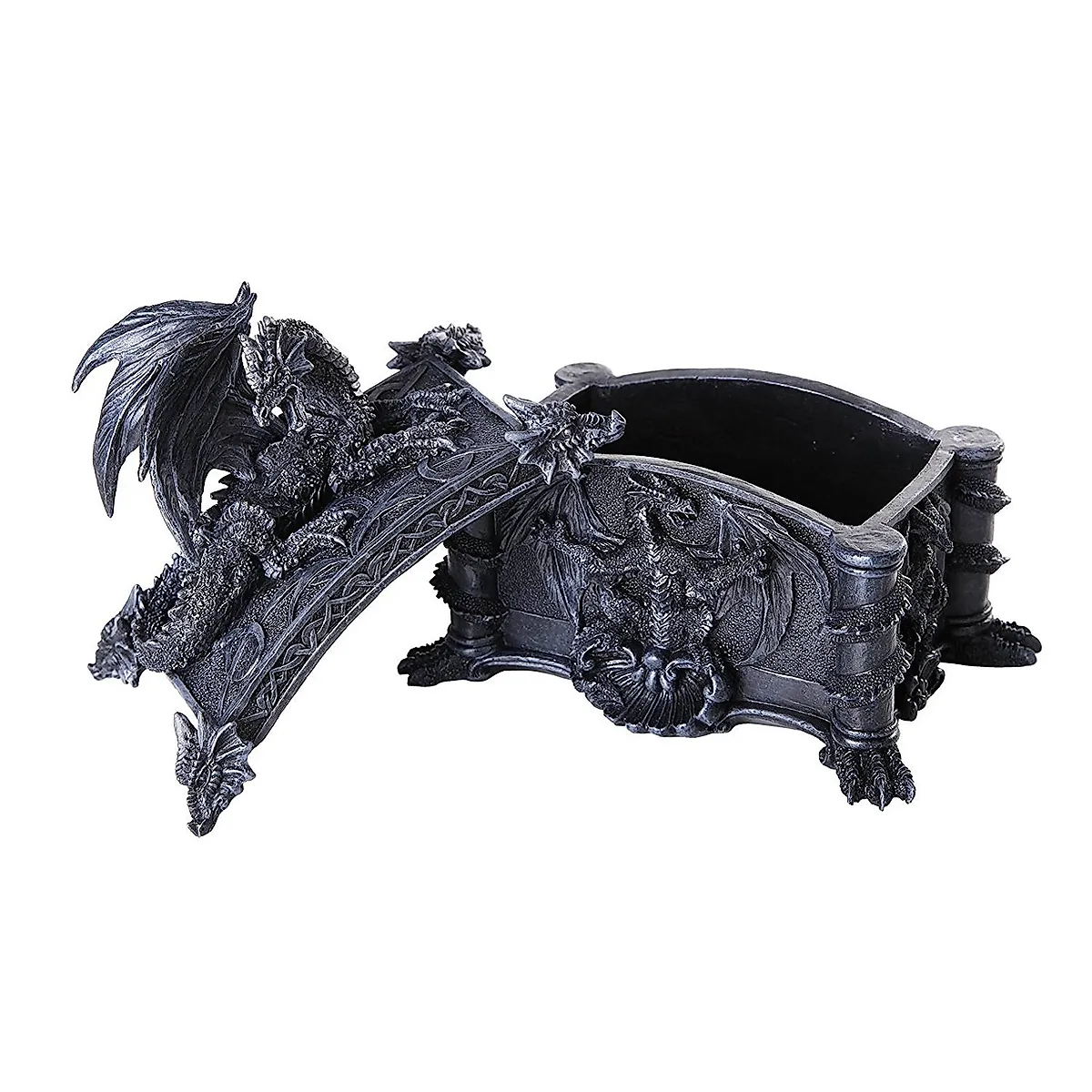 Pacific Giftware Medieval Ferocious Dragon Lidded Trinket Jewelry Box Decorative Keepsake Box Rectangular 6.25 Inch L