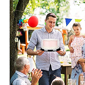 20 Pieces Round Cake Carrier 10 Inch Plastic Containers for Cake Clear PET Cake Transport Container Disposable Cake Containers Carriers with Dome Lids Cake Holder Display Containers for Transport