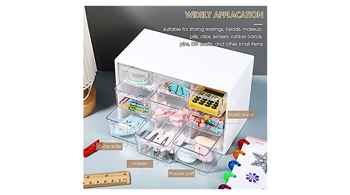 Mini Drawer Organizer with 9 Drawers - Compact Storage Solution