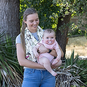 Pobi Baby Premium Multi-Use Cover - Nursing Cover, Baby Car Seat Covers, Shopping Cart, High Chair, and Breastfeeding Cover - Ultra-Soft, Stretchy, Woodland Scarf for Baby and Mom (Wildlife Animal)