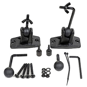 VideoSecu Universal Wall Ceiling Audio Speaker Mount for Home Theater Speaker Satellite Speaker Bracket - 4 Packs MS40B4 WN3