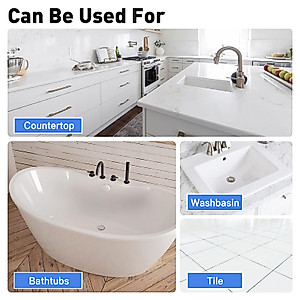 DWIL Tub Paint, Tub and Tile Refinishing Kit 35oz with Tools, Tub Refinishing Kit White Bathtub Paint Water Based &Low Odor, Easy to Use Sink Paint for Bathroom Kitchen, Semi-Gloss White, 50-55sq.ft