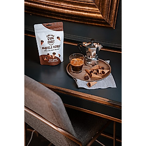 Just The Fun Part, Bite-Size Crispy Mini Waffle Cones with Premium Belgian Chocolate, Great for Snacks, Dessert, Grab & Go - Kosher, Dark Chocolate (Pack of 6)
