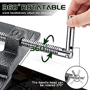 Tools Drill Press Vise Metal Press Vice Workbench Drill Vise Clamp with 2 Pieces Magnetic Pads Multi Grooved Pads Set for Daily Working Supply(3 Inch)