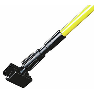 HUBERT Mop Handle for 5" W Mop Head Clincher Style Yellow Fiberglass - 54" L