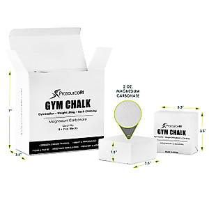 ProsourceFit Professional Grade Gym Chalk for Weightlifting, Gymnastics and Rock Climbing; Magnesium Carbonate; 1lb (8 Blocks)