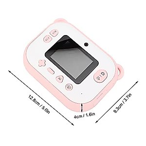 Printing Camera, Instant Print Camera One‑Click Portable Digital Camera for Children for Kid(Pink)