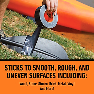 Gorilla Black Duct Tape, 1.88" x 35 yd, Black, (Bulk Pack of 18)