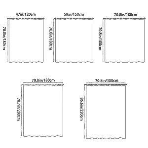 ROUAA Basalt Stones Reflecting on Water with Floral Shower Curtains Sets Cloth Fabric Bathroom Decor 4 Pieces with Hooks (5,70.8" W×70.8" L(180cm×180cm))