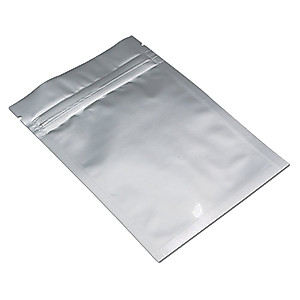 MITOB Clear Mylar Bags Zipper Lock Seal Plastic Aluminum Foil Bag Flat for Zip Food Storage Lock Bag Resealable with Tear (50, 4.7x7.9 inch (12x20cm))
