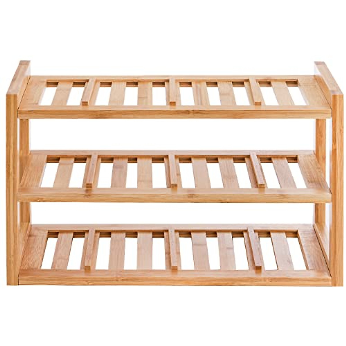 ZEAYEA Water Bottle Organizer, Bamboo Water Bottle Holder Stand, 3-Tier Bottle Storage Rack for Kitchen Countertop, Pantry, Cabinet, Tabletop