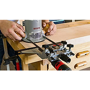 BOSCH RA1054 Deluxe Router Edge Guide with Dust Extraction Hood & Vacuum Hose Adapter