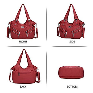 Angelkiss Purses and Handbags Middle Size Tote Hobo Bags for Woman Soft Leather Cross body Shoulder Bag Ladies Satchel Bag