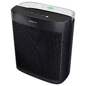 Honeywell InSight HEPA Air Purifier with Air Quality Indicator and Auto Mode, Allergen Reducer for Large Rooms (360 sq. ft), Black, Wildfire/Smoke, Pollen, Pet Dander & Dust Air Purifier, HPA5200