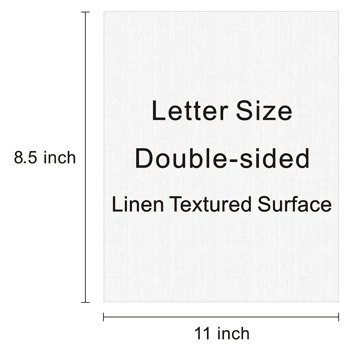 Linen Textured Cardstock White 100 Sheets 80 lb Cover, 8.5 x 11 Inches for Printers, Invitation, Arts and Craft, Scrapbook, DIY Projects