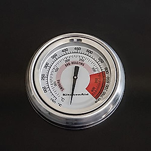 KitchenAid 720-0954L 4-Burner Stainless Steel Free Standing 55000 BTU Propane Gas Grill with Black Cabinet and Side Burner