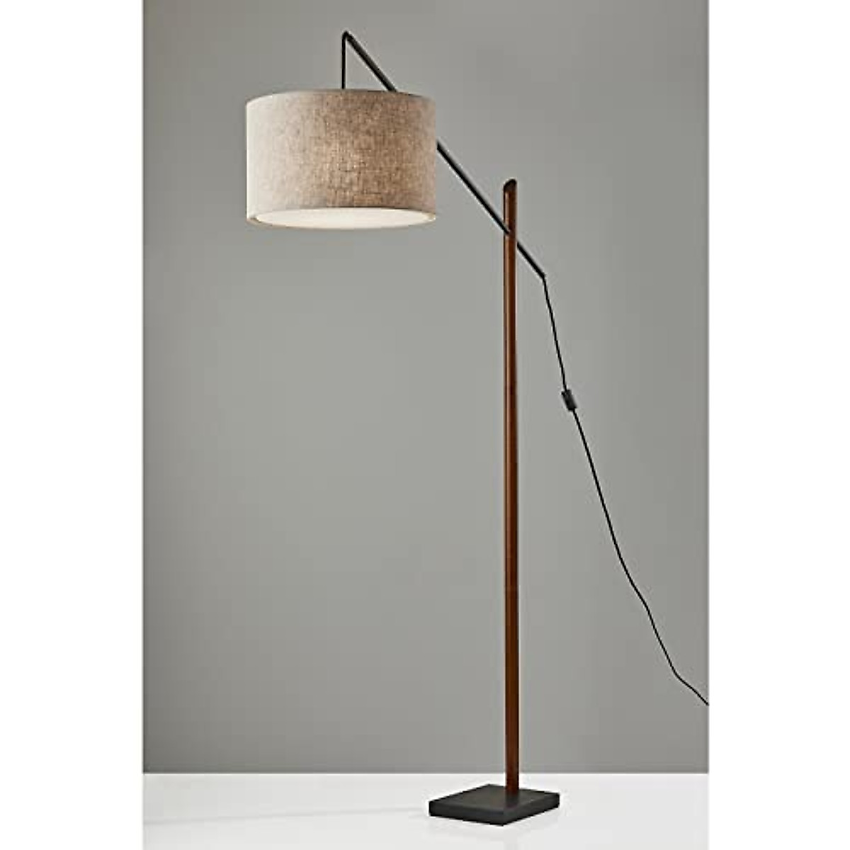 Adesso Ethan Arc Home Office Lamp, Black