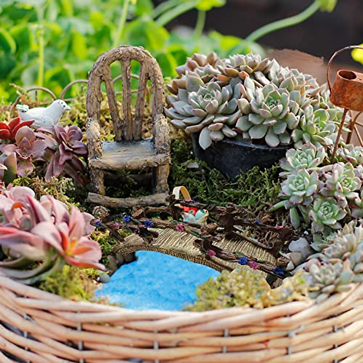 MUAMAX Miniature Garden Bridge Resin Craft Cute Fairy Bridge Little Artificial Bridge Micro Landscape Garden Bridge Fairy Garden Bridge for Dollhouse Ornament