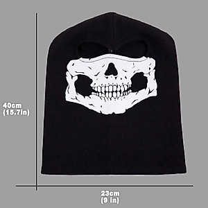 Creepy Skull Balaclava Tactical Hood Mask Ghost Skeleton Anti-UV Bandana Scarf Motorcycle Cycling