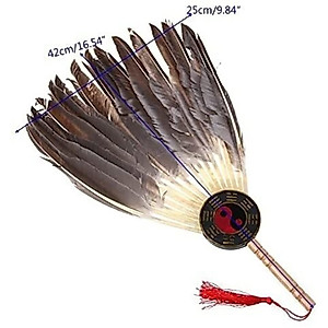 Folding Hand Fan Folding Fan Handheld Folded Fan Bamboo Dance Hand Fans Chinese Fan Ancient Black Feather, Bamboo Hand Fan Foldable Fan Hand Held Fans (Color : A, Size : 46cm)