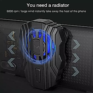 TJLSS Mobile Phone Radiator Gaming Universal Phone Cooler Portable Cooling Fan Holder Stand Fan Case Power Gamepad