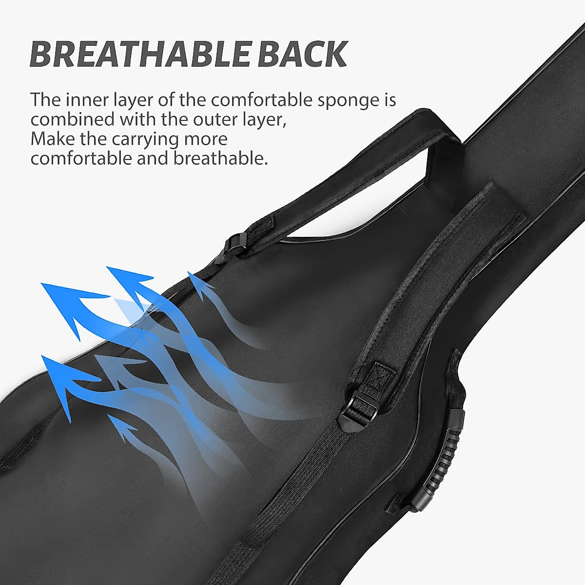 AODSK Acoustic Guitar Gig Bag,0.39Inch Thick Padding,Guitar Bag Adjustable Shoulder Strap,Black-For 40 41inch Acoustic Guitar