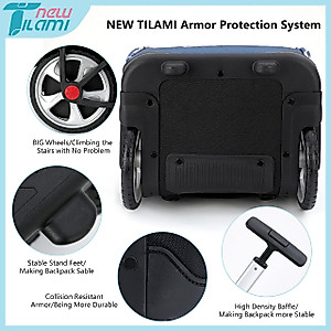 NEW TILAMI Rolling Backpack 19 inch Teens Rolling Backpack Cute Wheeled Computer Laptop Backpack Bookbag Roller Travel Bag College, Street Basketball