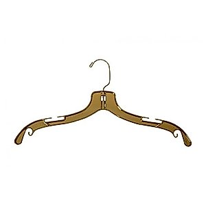 NAHANCO 3405 G Gold Ladies Dress Hanger, 17" (Pack of 100)