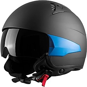Westt Half Helmet Motorcycle - Scooter Helmet Open Face Motorcycle Helmet for Women & Men - 3/4 Helmet Motorcycle Moped Helmet with Sun Visor DOT Approved
