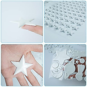 Glow in The Dark Stars for Ceiling,359Pcs 3D Glowing Star Removable Self-Adhesive Wall Decals,Moon, Rocket and Planets Wall Stickers for Girls Boys Kids DIY Bedding Room Bedroom Décor (Blue)