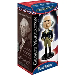 Royal Bobbles George Washington Bobblehead, Premium Polyresin Lifelike Figure, Unique Serial Number, Exquisite Detail