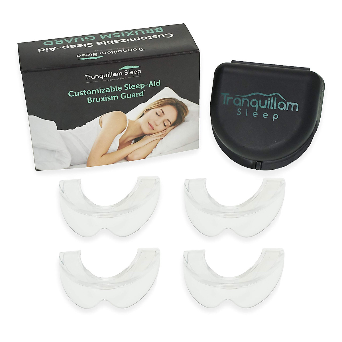 Moldable Mouth Guards - 4 Pack - Custom Fit - Easy to Uses - Dental Guard - Prevents Teeth Grinding and Bruxism - Eliminate Jaw Clenching - Personal Mouthpiece