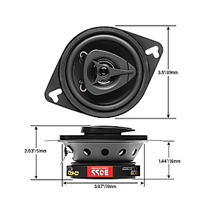 BOSS Audio Systems CH3220B Chaos Series 3.5 Inch Car Door Speakers - 140 Watts Max (per Pair), Coaxial, 2 Way, Full Range, 4 Ohms, Sold in Pairs, Bocinas para Carro