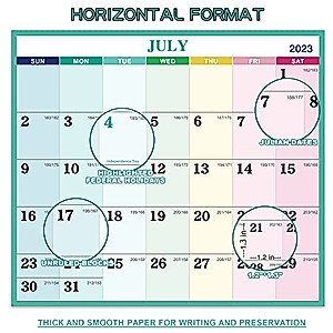 2023-2024 Yearly Wall Calendar - Yearly Wall Calendar 2023-2024, 2023-2024 Dry Erase Calendar with Julian Date, Jul. 2023 - Jun. 2024, Thick Paper, Vertical/Horizontal, Reversible, 34.8" x 22.9