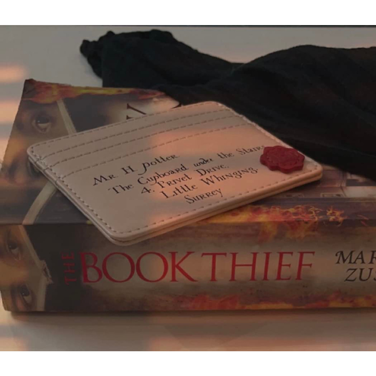 Harry Potter Minimalist Front Pocket Faux Leather Wallet- Slim Credit Card holder- Hogwarts Acceptance Letter wallet bag for Men and Women, Beige (ZZKJrfid4)