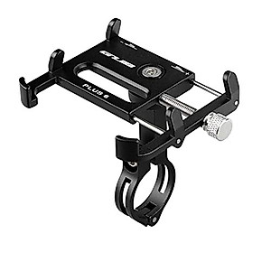 Gub Bicycle & Motorcycle Phone Mount - Aluminum Bike Phone Holder with 360°Rotation Adjustable Handlebar Phone Holder Compatible with iPhone XS XR 8 Plus,Compatible with Samsung S9/S8 (PLUS6 BLACK)