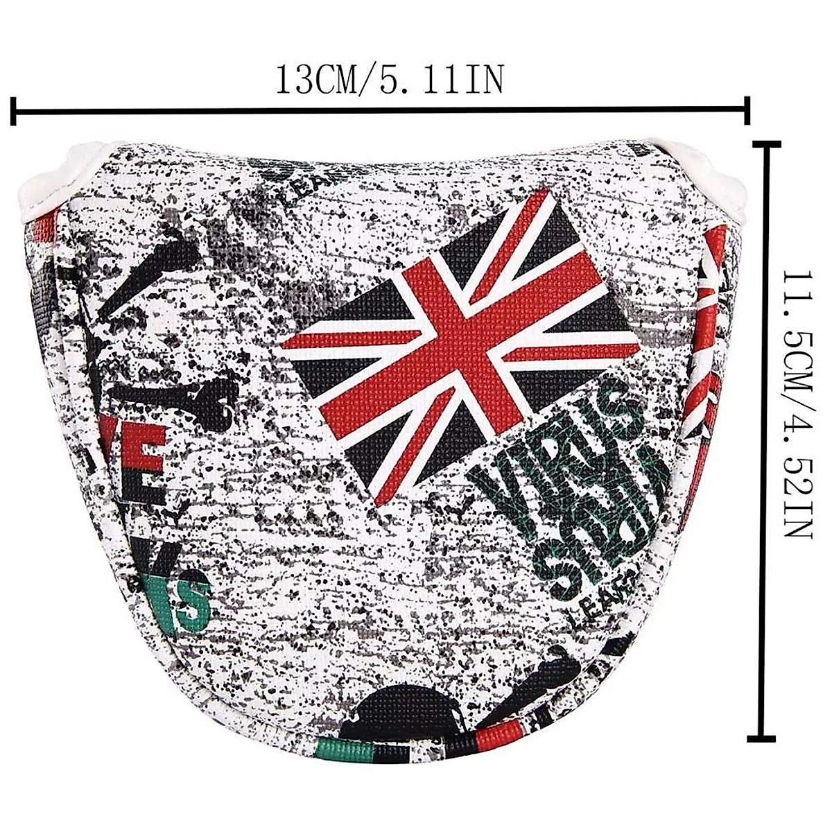 Seacloud Golf Mallet Head Cover UK Flag Putter Cover with Magnetic Closure Golf Club Headcover