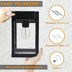 LOVEZOE Outdoor Solar Wall Light 2PCS with 3 Modes, Wireless Dusk to Dawn Motion Sensor LED Sconce Lights IP65 Waterproof Patio Fence Outside Decorative