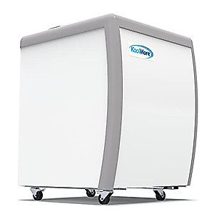 Koolmore 26 inch Commercial Ice Cream Dipping Cabinet Display Case, 4 Large Displayed Tubs, 2 Storing Tube, Sliding Glass Door, Rolling Wheels and Lockable Breaks [5.7 Cu. Ft.] (KM-ICD-26SD) White