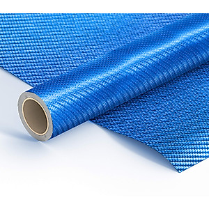 VViViD Blue Metallic Carbon Fiber Weatherproof Faux Leather Finish Marine Vinyl Fabric (5ft x 54")