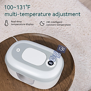 Babelio Baby Wipe Warmer with Night Light, Wet Wipes Dispenser for Baby Wipes with Temperature Display and Large Capacity