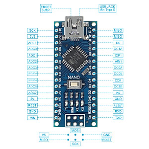 AOICRIE 3pcs Nano V3.0 ATmega328P CH340G 5V 16M Mini USB Micro Controller Board Development Board with PIN Headers Pin Unsoldered (3PCS Nano V3.0 ATmega328P)