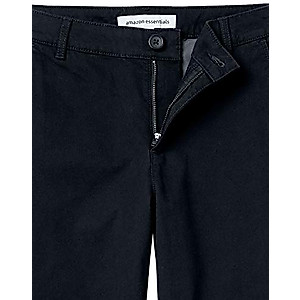 Amazon Essentials Women's Classic Straight-Fit Stretch Twill Chino Pant, Black, 10